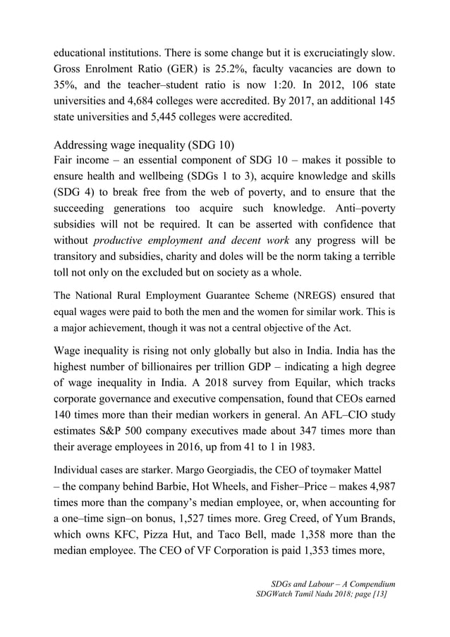 SDG and Labour (2018) | PDF | Business | Business and Finance