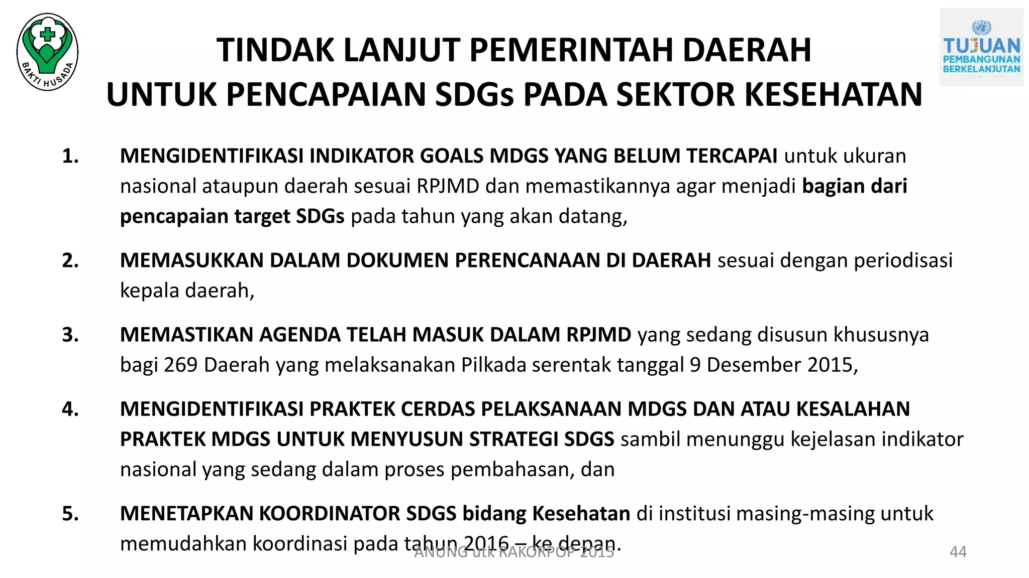 Data SDGs (Sustainable Development Goals) | PDF