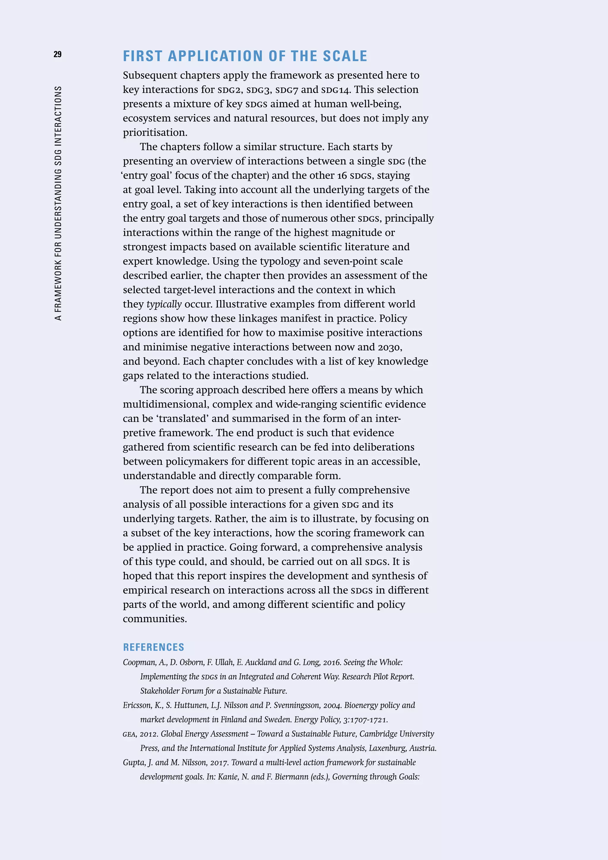 A GUIDE TO SDG INTERACTIONS: FROM SCIENCE TO IMPLEMENTATION | PDF