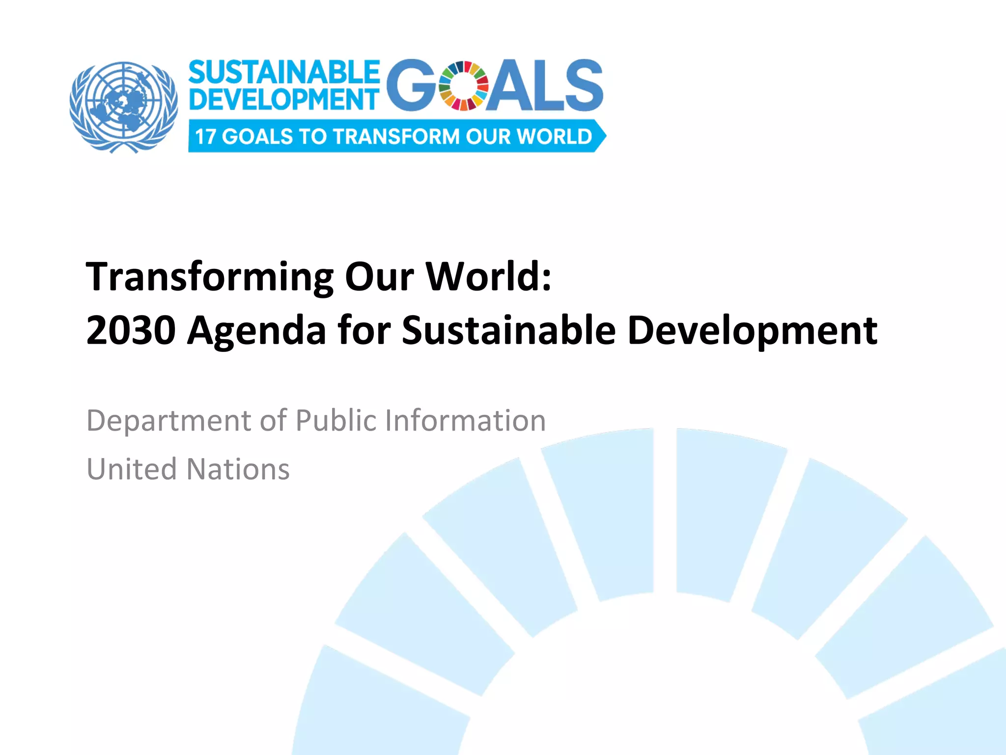 Sustainable Development Goals (SDGs) Overview | PDF