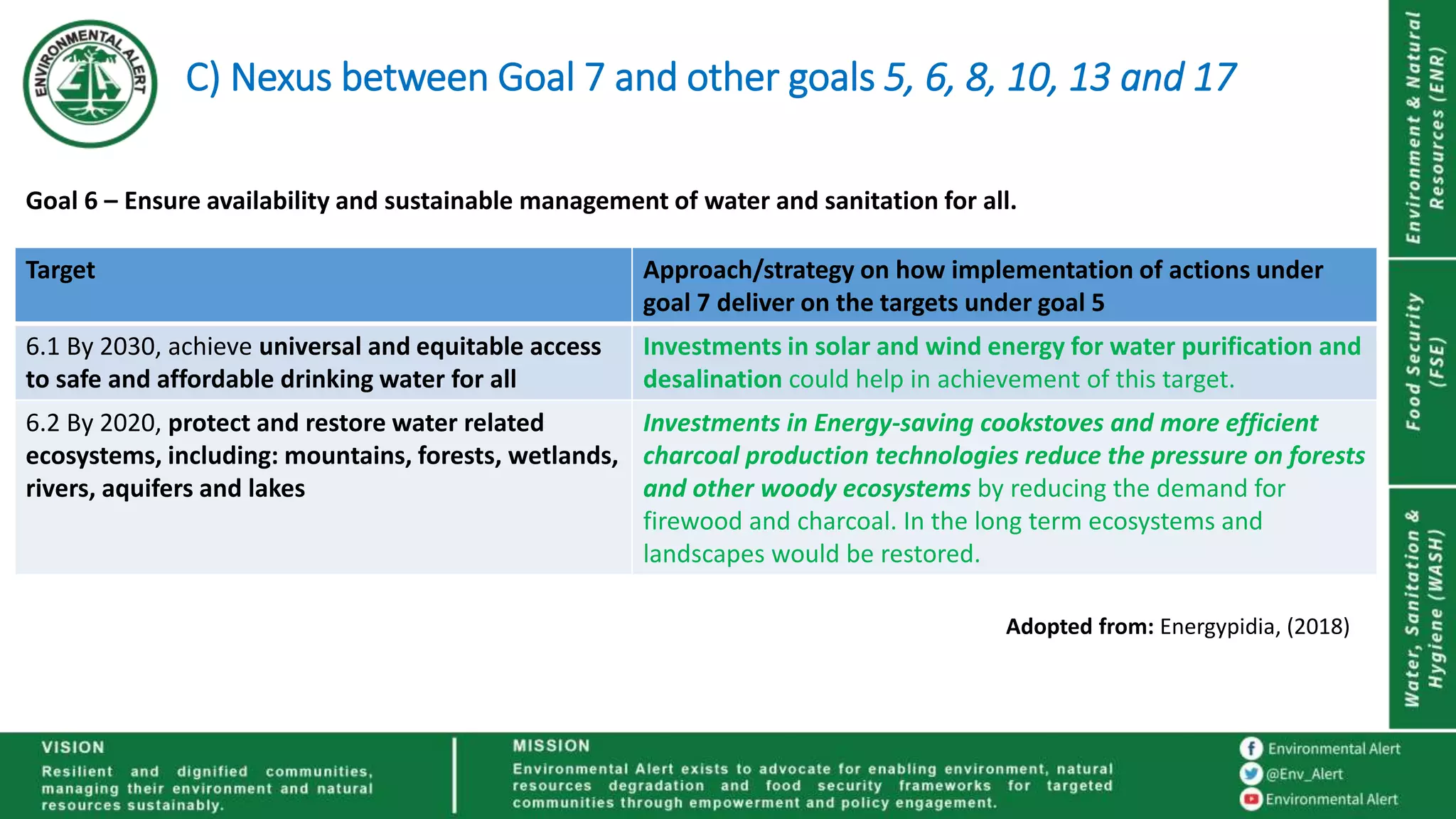 Progress Towards Implementation and Achievement of Sustainable ...