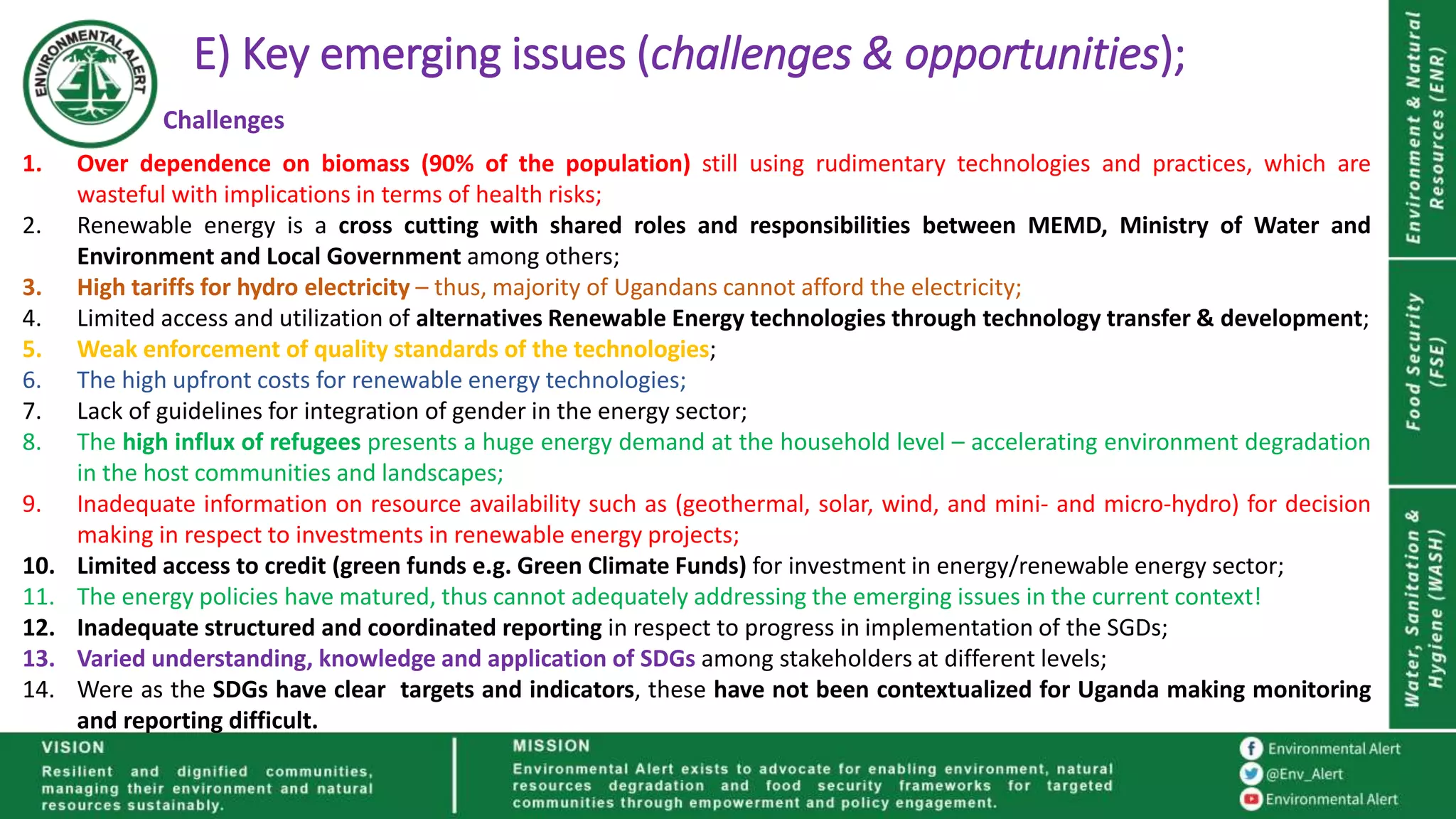 Progress Towards Implementation and Achievement of Sustainable ...