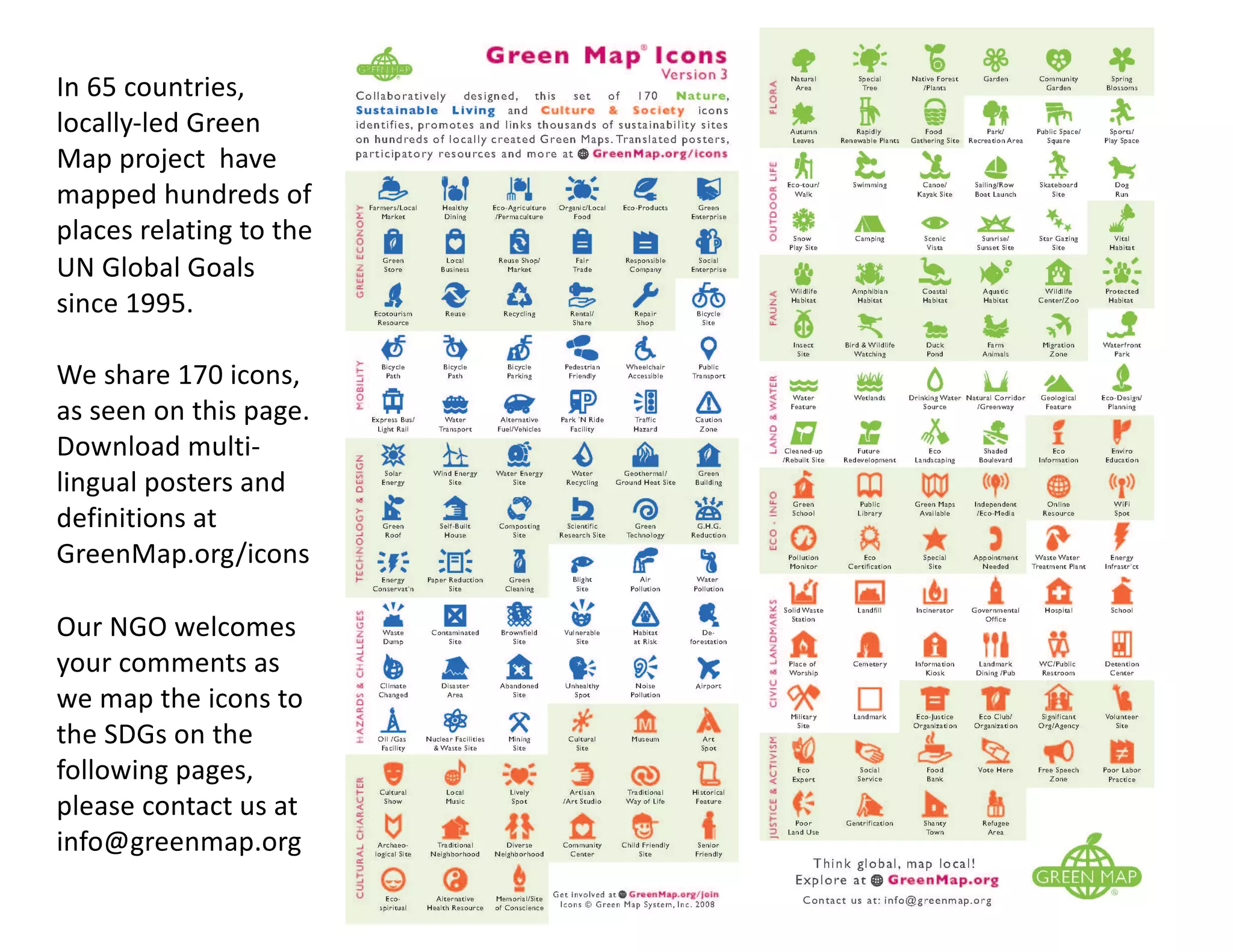 SDGs and Green Map Icons v2 1-18 | PDF