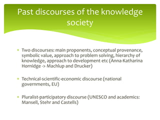 Knowledge and knowledge societies in the SDGs | PPTX | Science