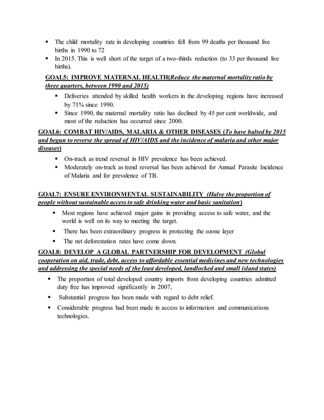 Sdgs and Mdgs | DOCX
