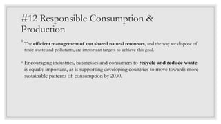 Sustainable Development Goals | PPTX