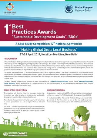 SDGS case study awards leaflet | PDF | Business Expos & Conferences ...