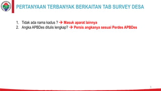Materi Kuliah Umum SDGs DESA tentang Survey Desa oleh Kapusdatin ...