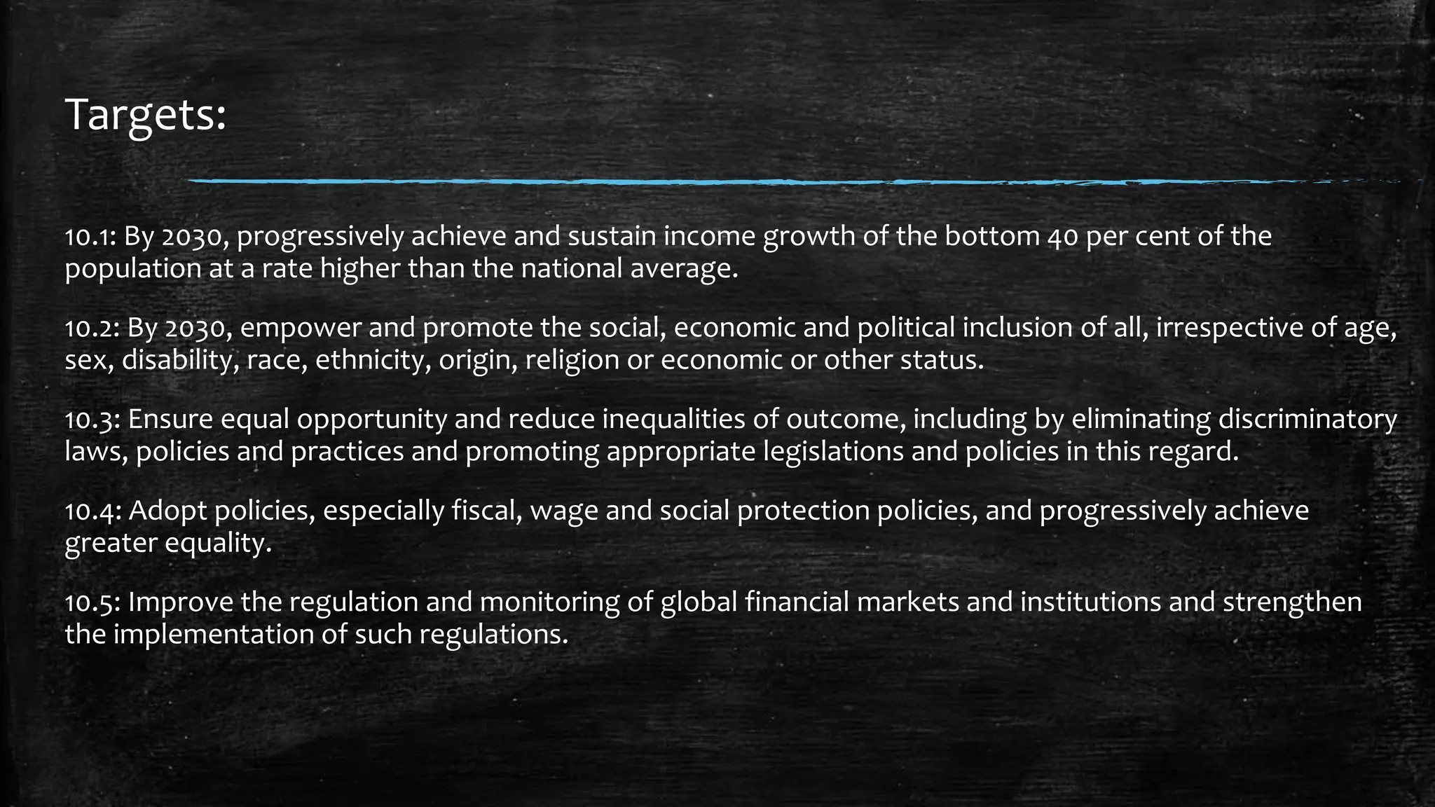 Sdgs goal 10 REDUCE INEQUALITIES | PPTX