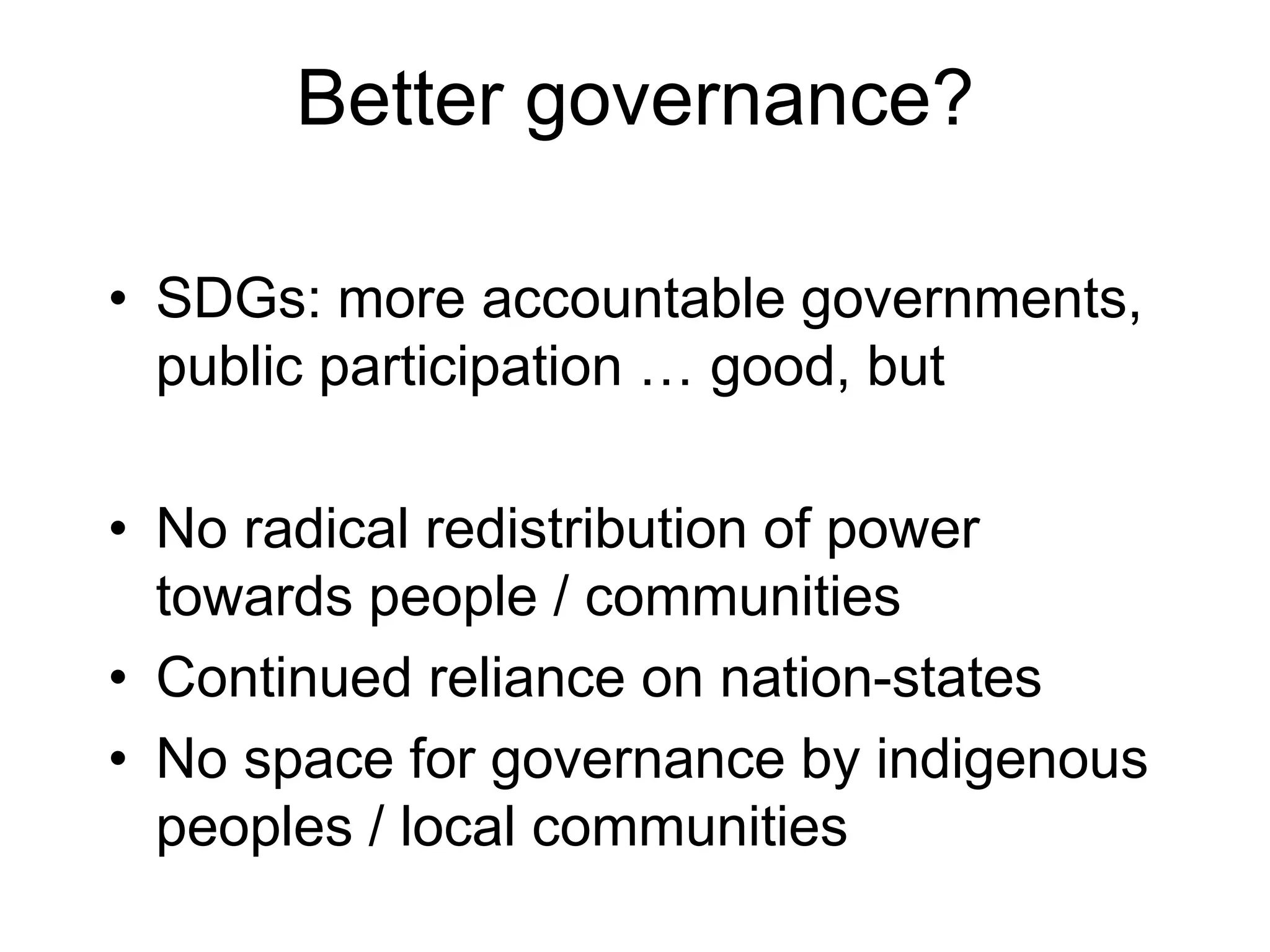 Sustainable Development Goals vs. radical alternatives | PPT