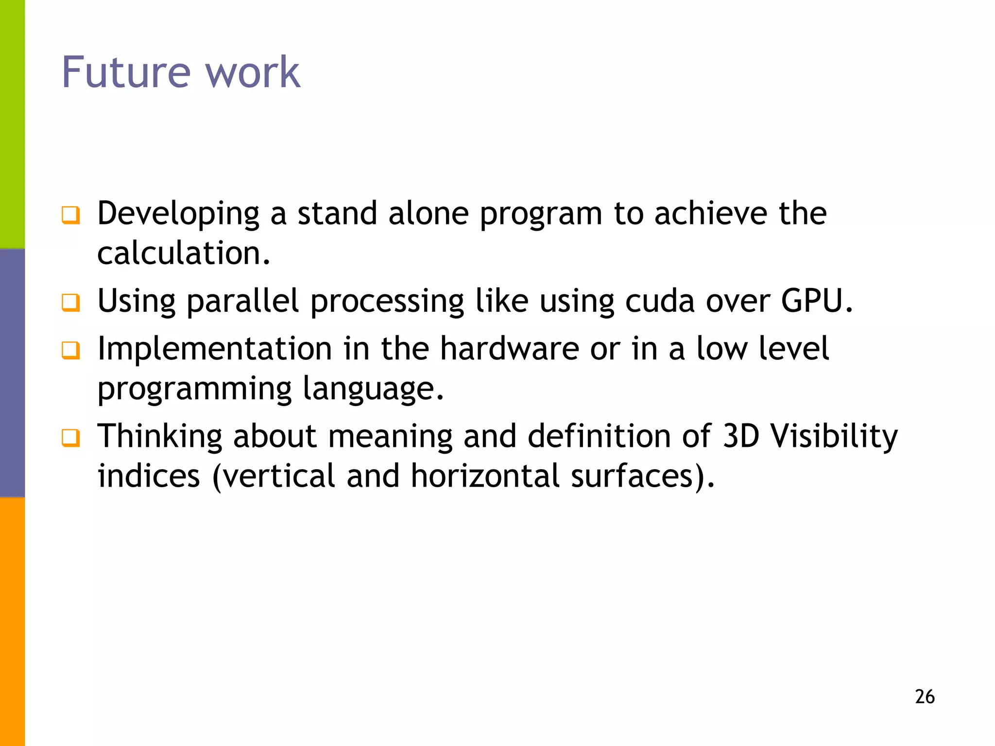 3d Isovist New Algorithm Pptx 3 D Graphics Computer Software And Applications