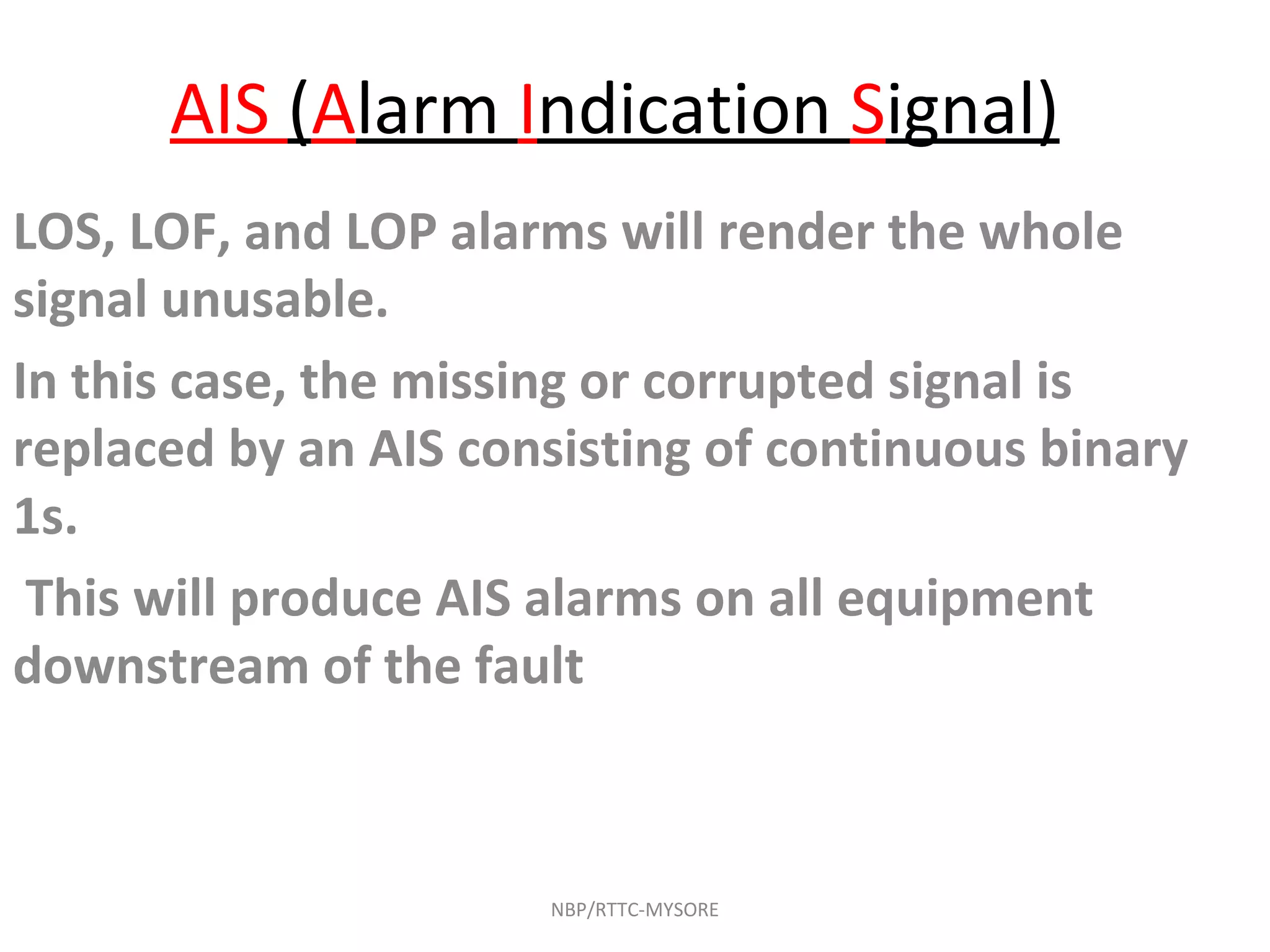 SDH ALARMS | PPT