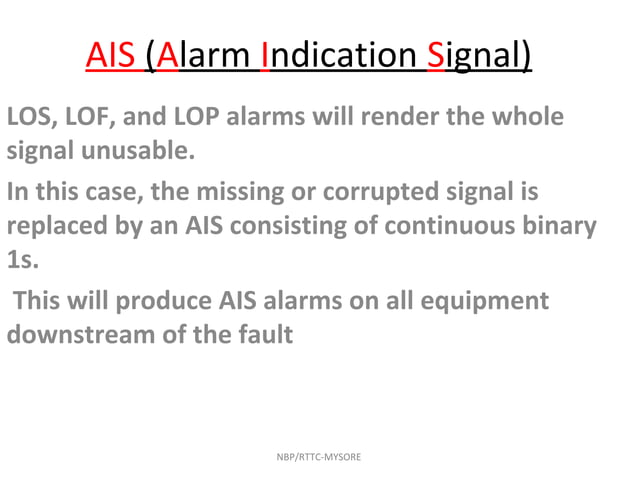 SDH ALARMS | PPT