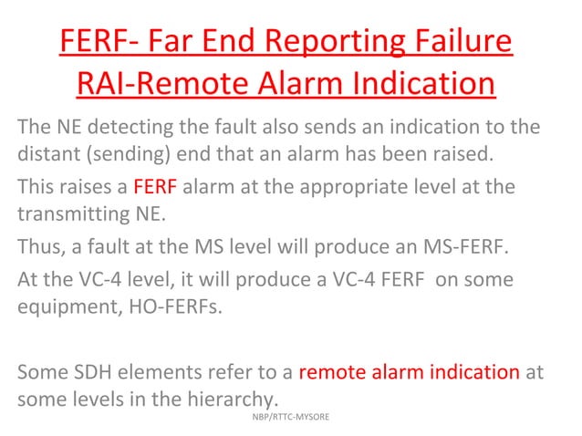 SDH ALARMS | PPT