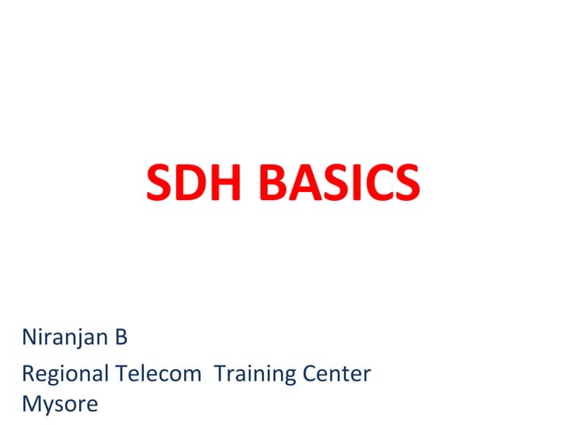 SDH BASICS | PPT | Computer Networking | Computing