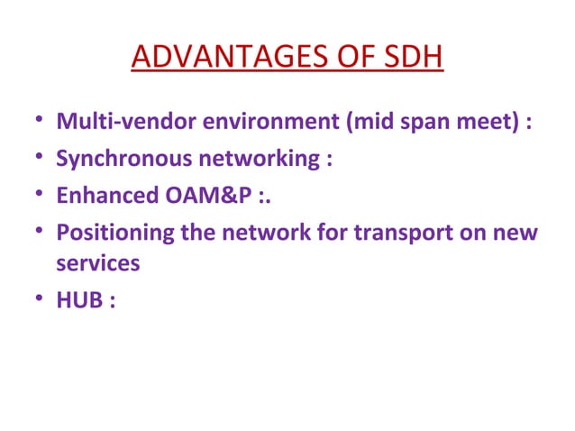 SDH BASICS | PPT | Computer Networking | Computing