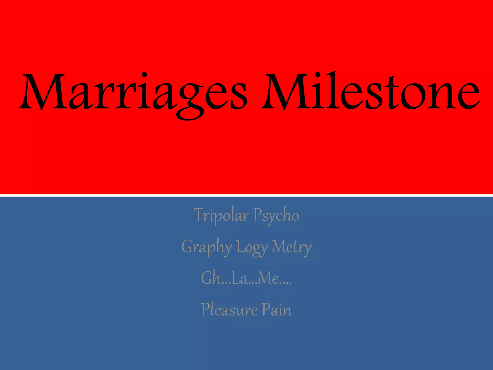 Marriages milestone | PPTX
