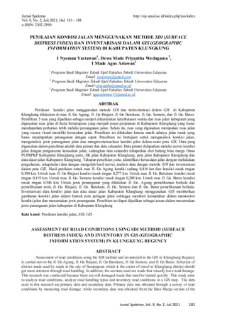 SDI GIS Jalan Klungkung | PDF