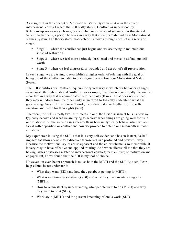 Motivation and the Strength Deployment Inventory