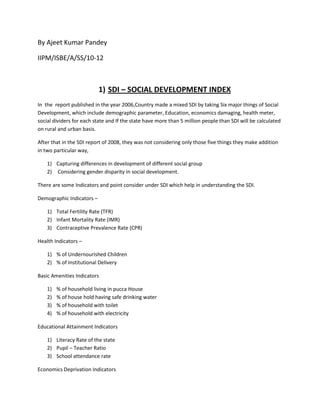 SOCIAL DEVELOPMENT INDEX AND GLOBAL RETAIL DEVELOPMENT INDEX | DOCX ...