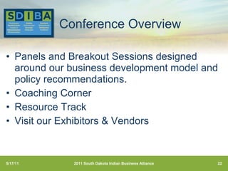 2011 South Dakota Indian Business Conference Opening Remarks | PPT ...