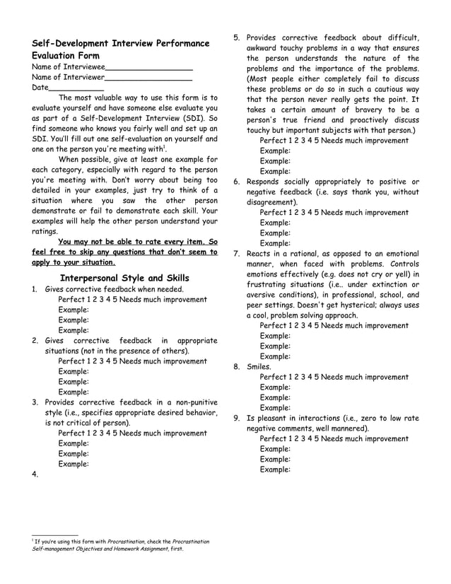 Sdi form | DOC | Educational Assessment | Education