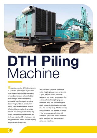 PILING RIGS AND CONCRETE PUMPS RENTAL SERVICES By S. D. Infrastructure ...