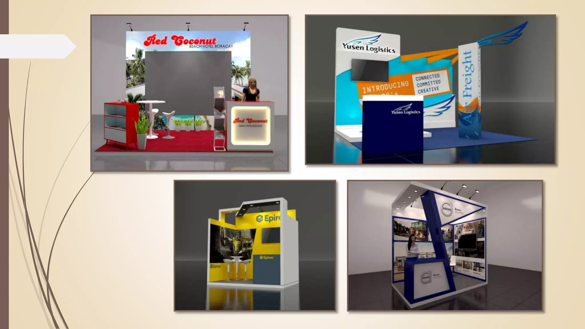 Interior and Exhibit Booth Design Portfolio by Swedish Designs | PPT