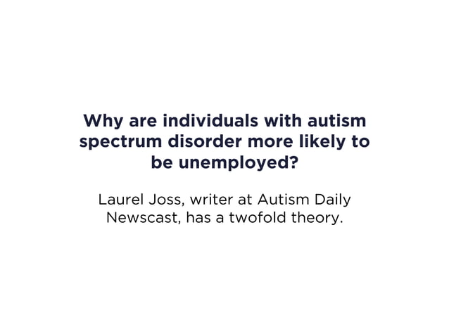 Autism Spectrum Disorder and Homelessness | PPT