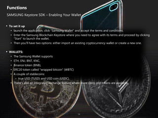Samsung. Blockchain Keystore SDK and Use Cases | PPT