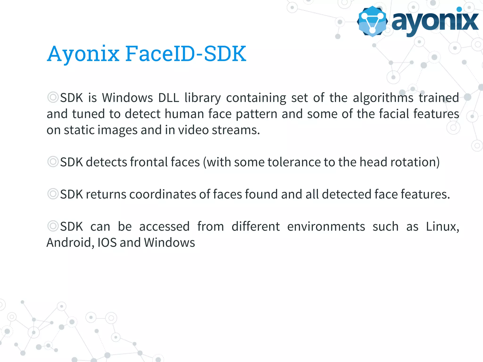 Ayonix FACEID-SDK | PDF
