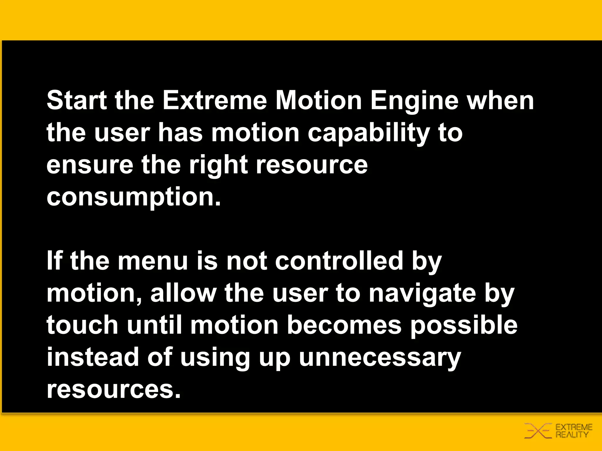Extreme Motion SDK Tips | PPT