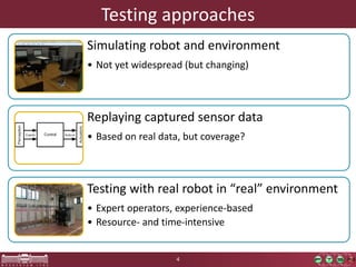Model-based Regression Testing of Autonomous Robots | PPT | Free Download