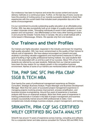 Best for PMP certificate in India |SDL | PDF