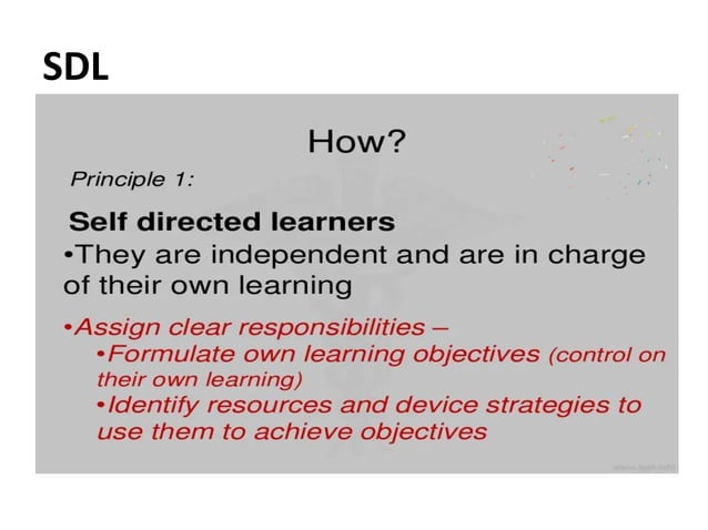 Improving self directed learning through technology | PPT | Free Download