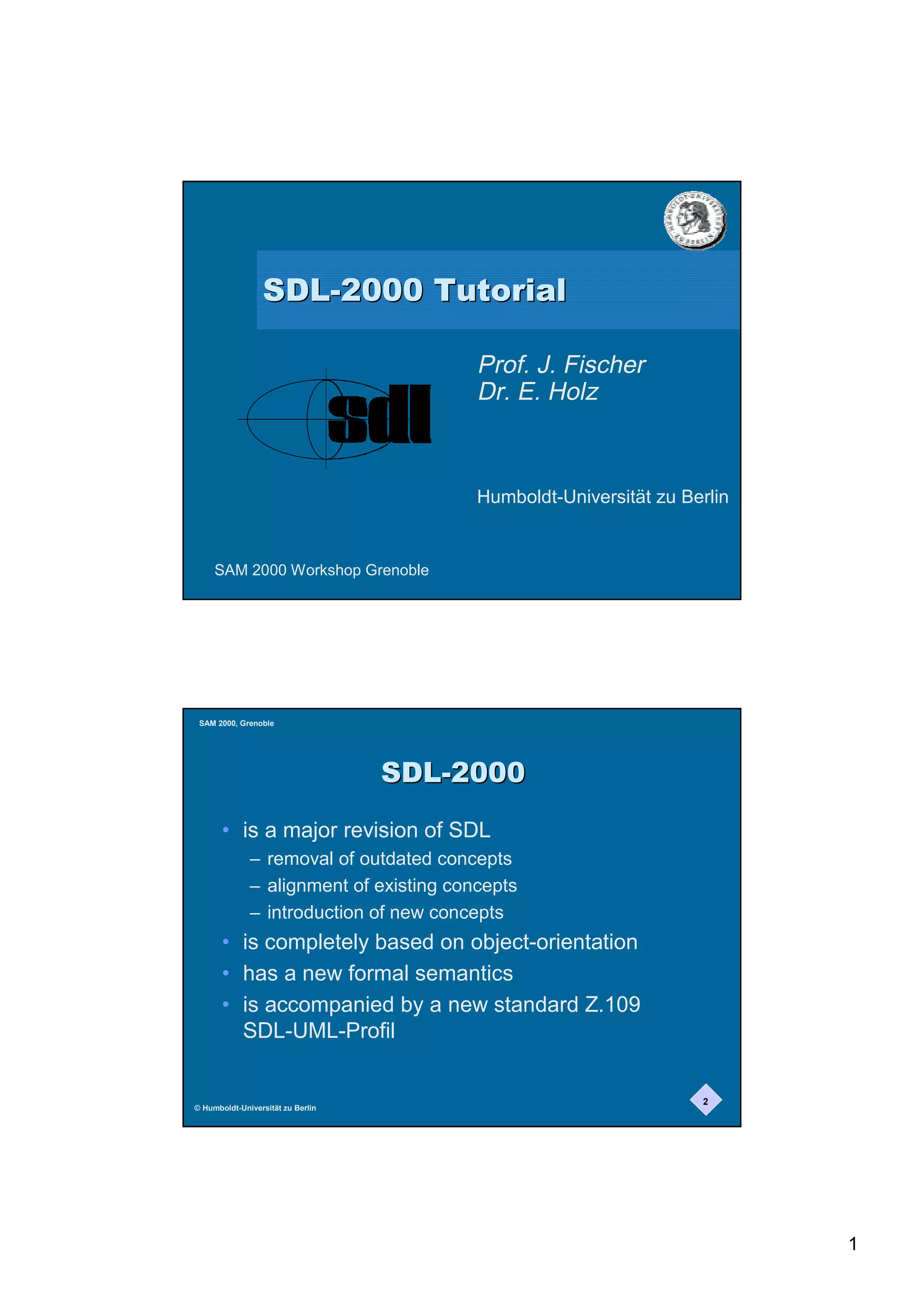 SDL 2000 Tutorial | PDF