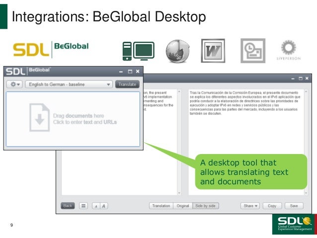 SDL BeGlobal The SDL Platform for Automated Translation
