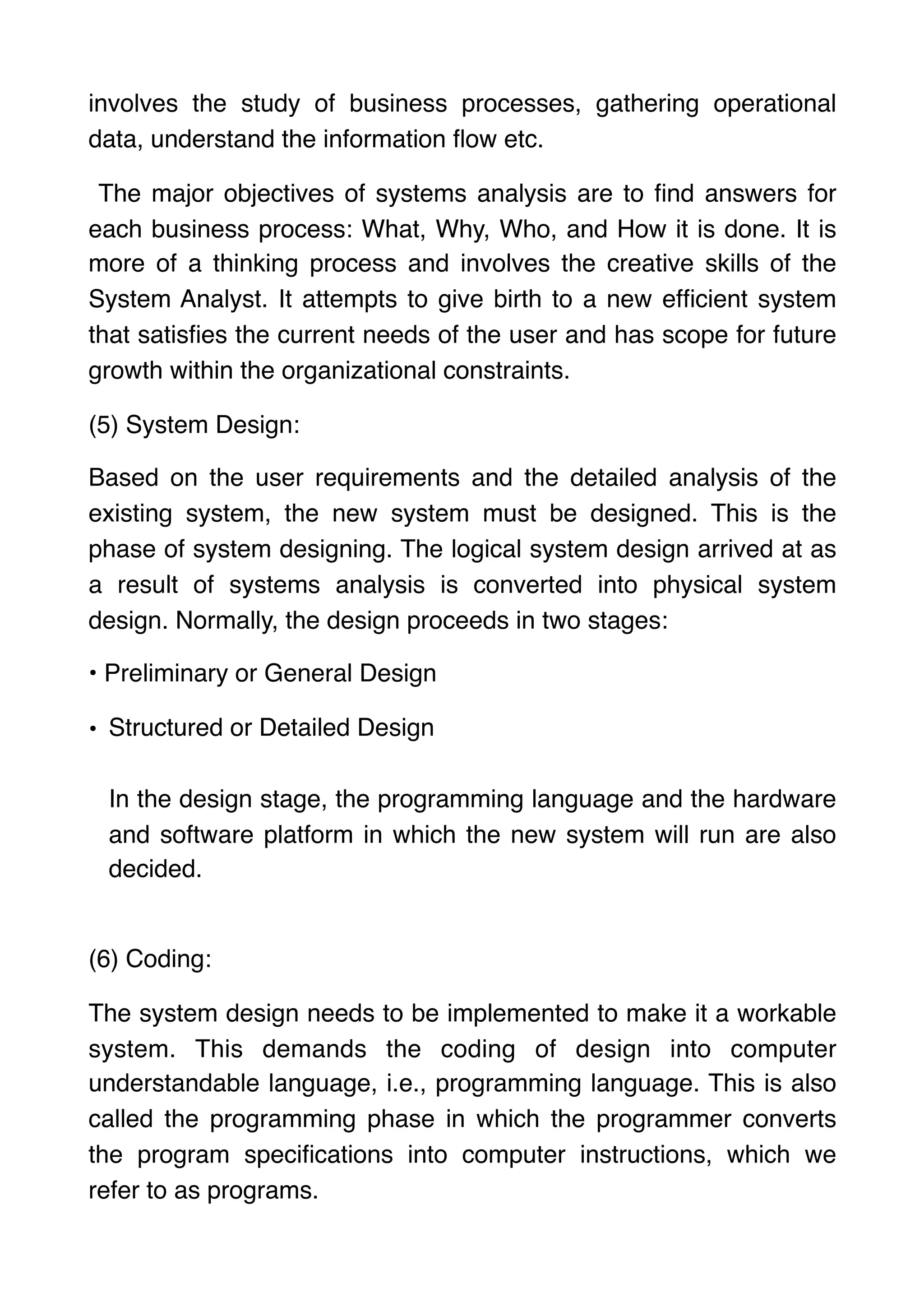 System development life cycle | PDF | Operating Systems | Computer Software and Applications