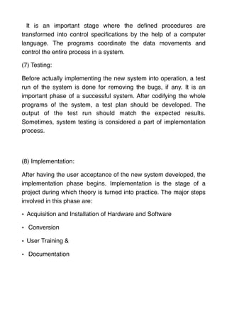 System development life cycle | PDF | Operating Systems | Computer ...