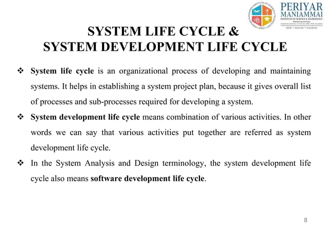 System Development Life Cycle | PPT