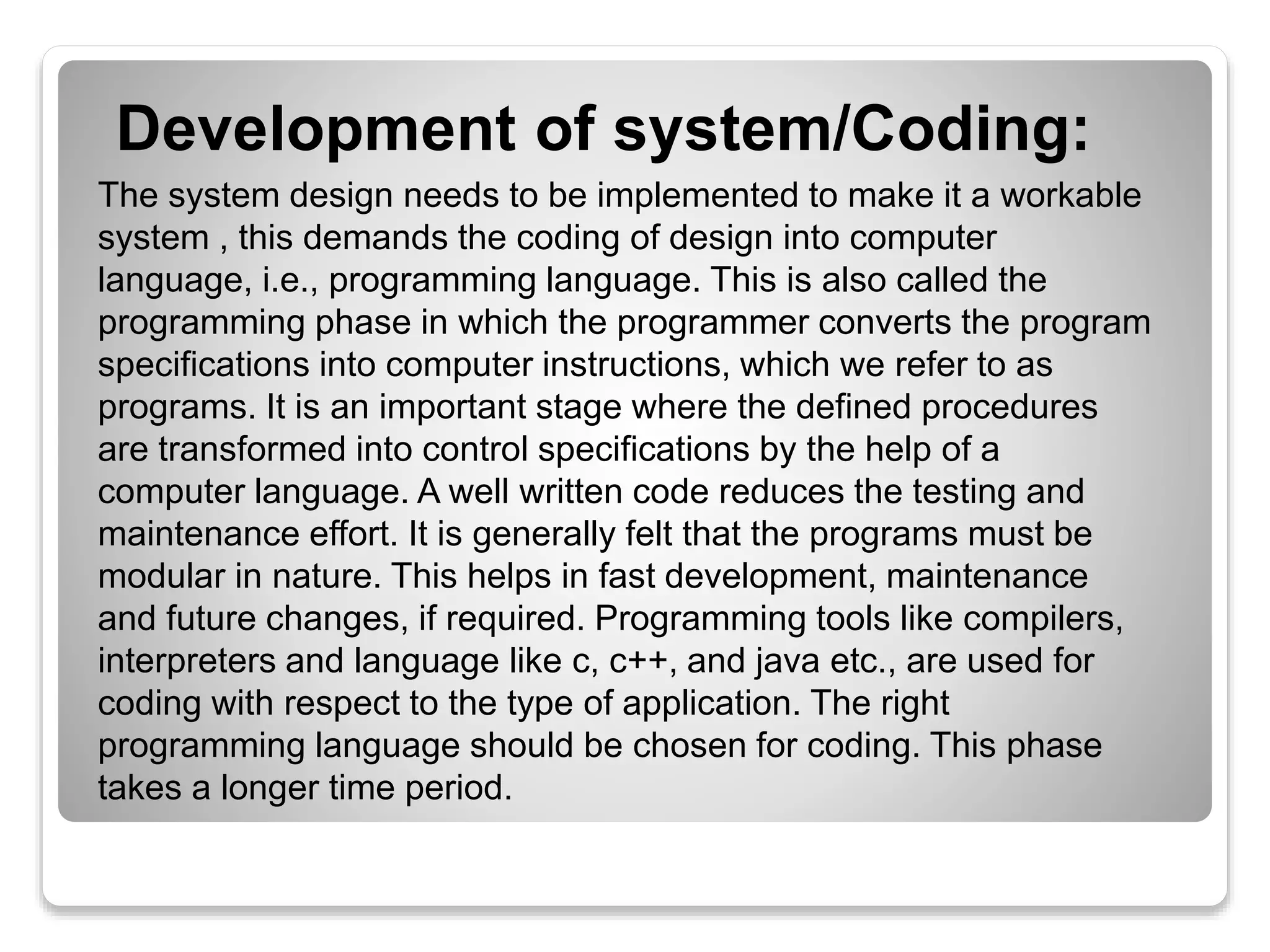 SYSTEM DEVELOPMENT LIFE CYCLE | PPTX