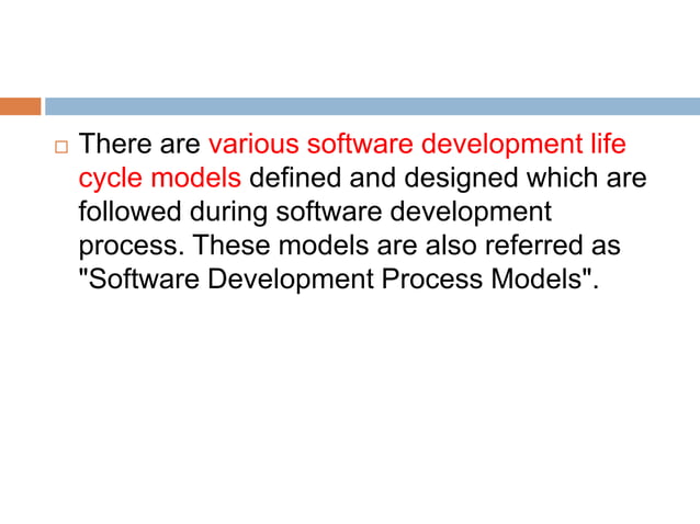 Software Development Life Cycle & Its Models | PPTX