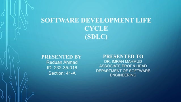 Software Development Life Cycle (SDLC ) | PPTX