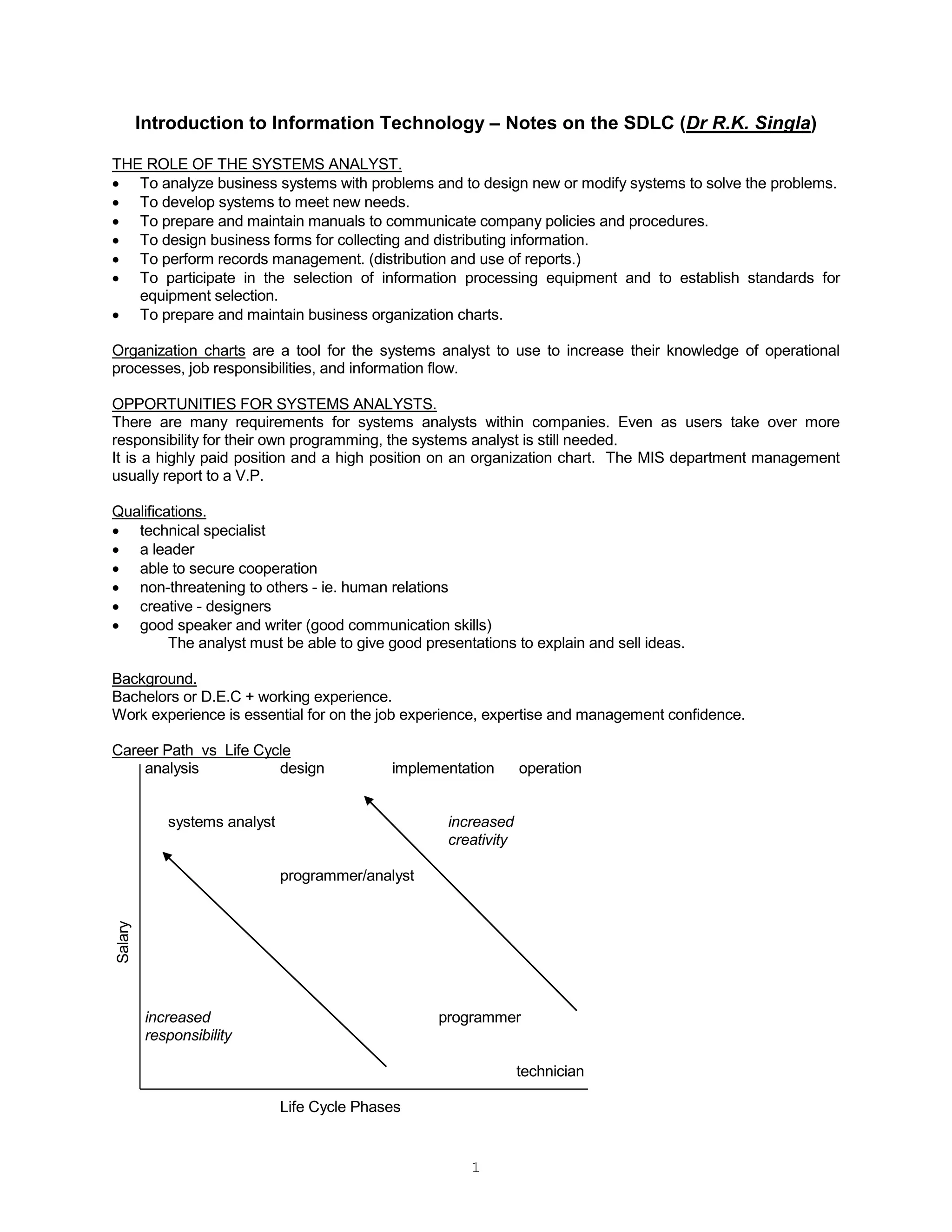 sdlc-Lecture2.doc System analsysis and design | PDF