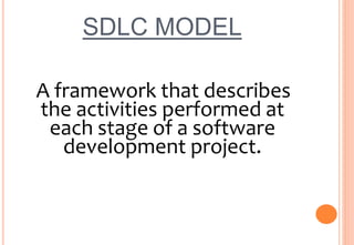 SDLC MODEL | PPT