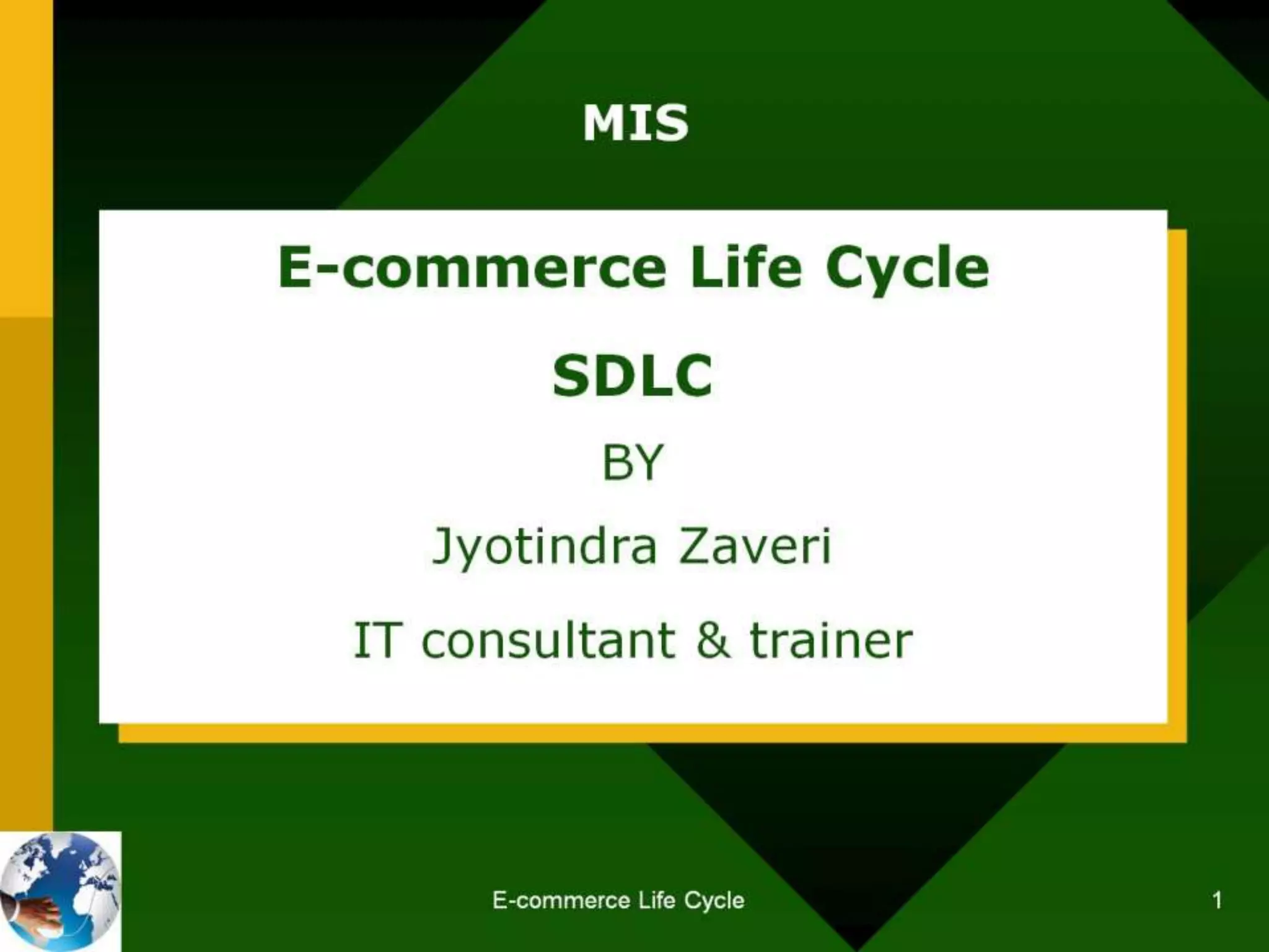 SDLC for an e commerce website | PPTX