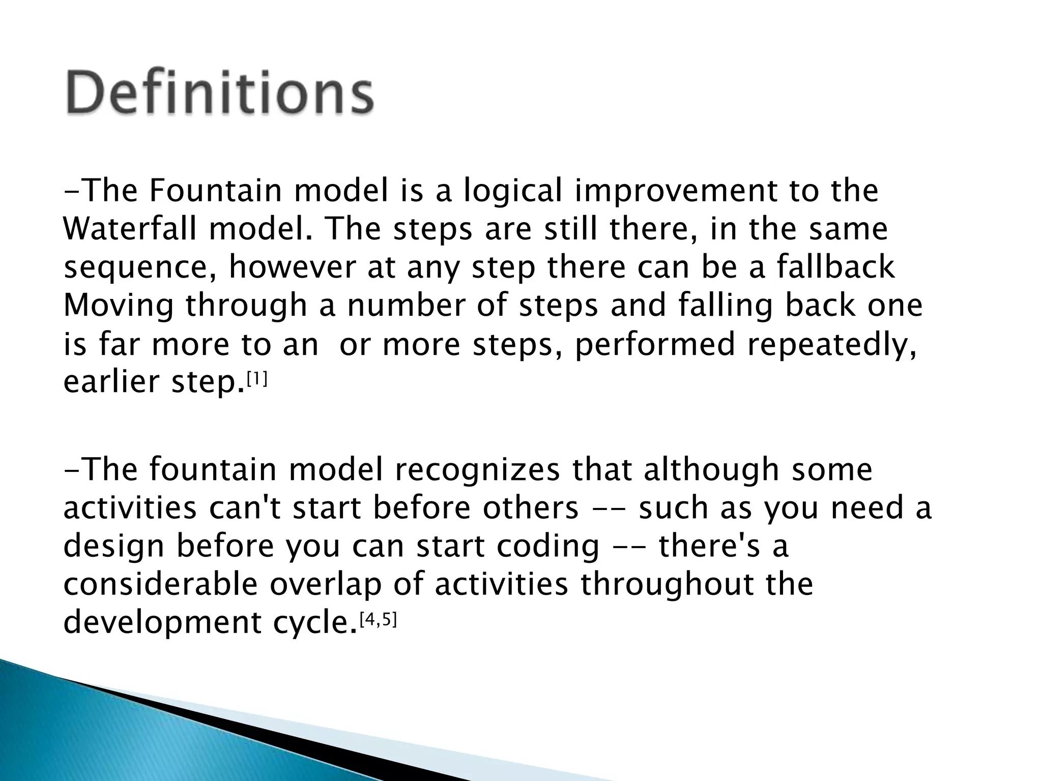 Sdlc fountain model | PPTX
