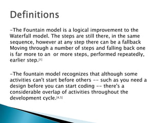 Sdlc fountain model | PPTX