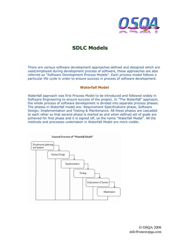 Sdlc models | PDF