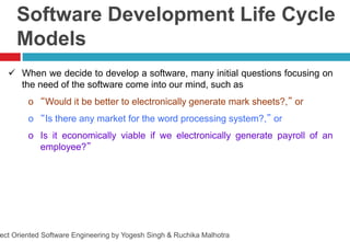 Software development life cycle model in OOSE | PPT